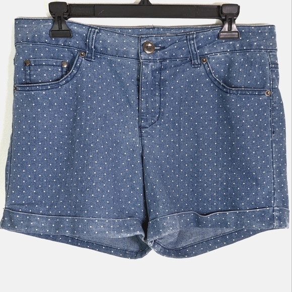 one 5 one | Shorts | One5one Polka Dot Denim Shorts Sz 2 | Poshmark